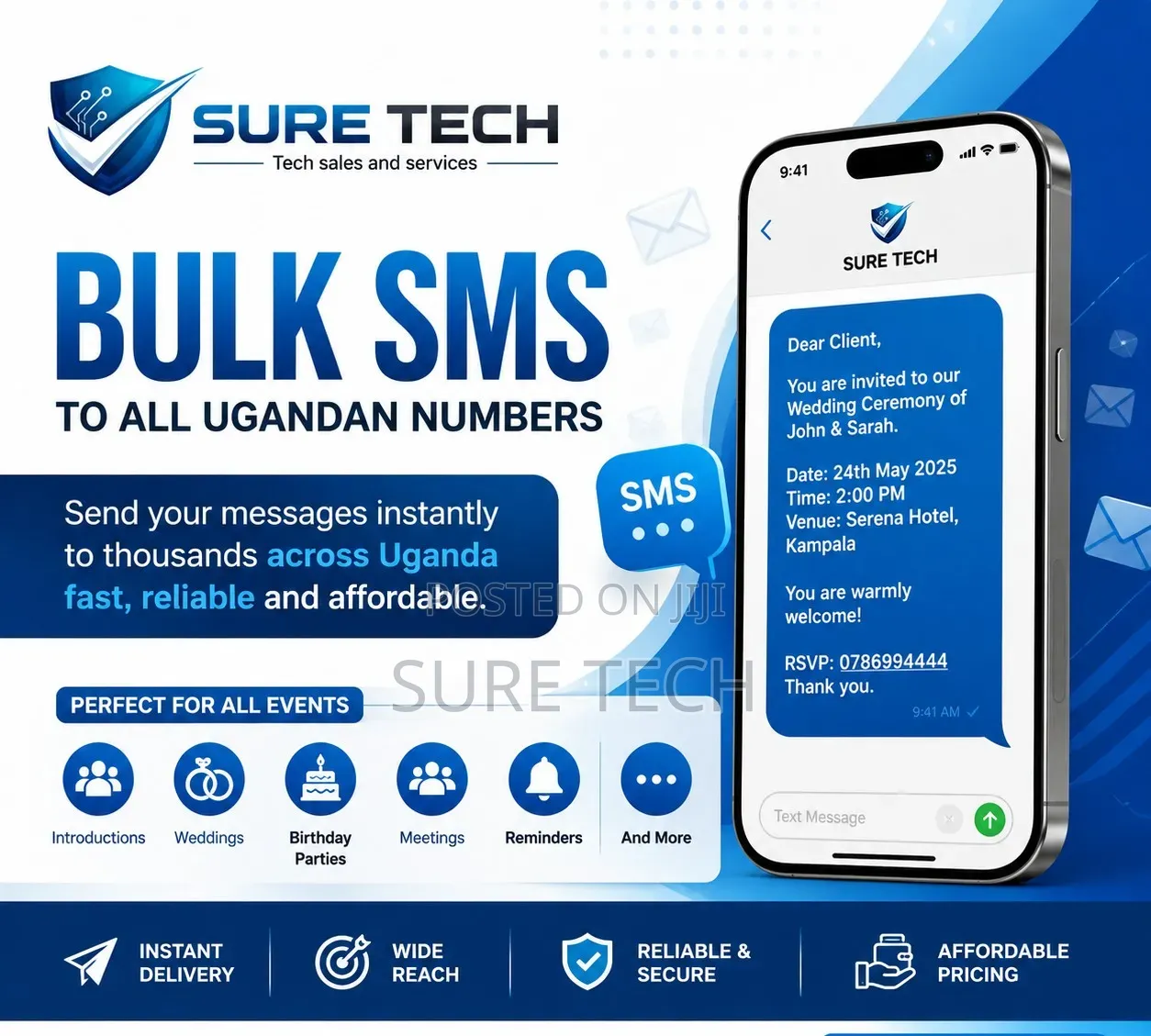 Bulk SMS Sending for sale - Sure Tech Price: Contact for price on Jiji ...