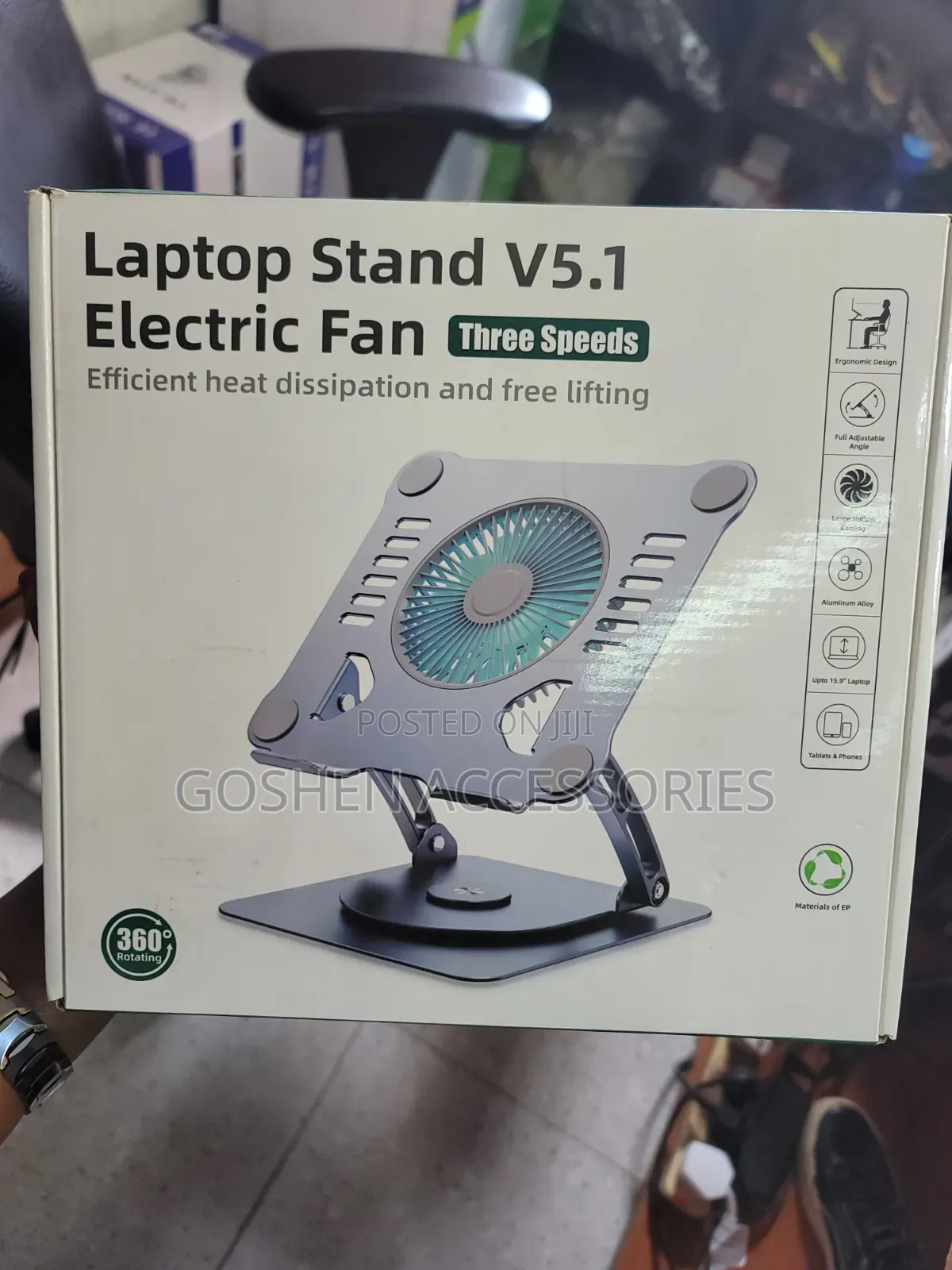 Rotatable Laptop Stand With Fan for sale - Price: USh 180,000 on Jiji ...