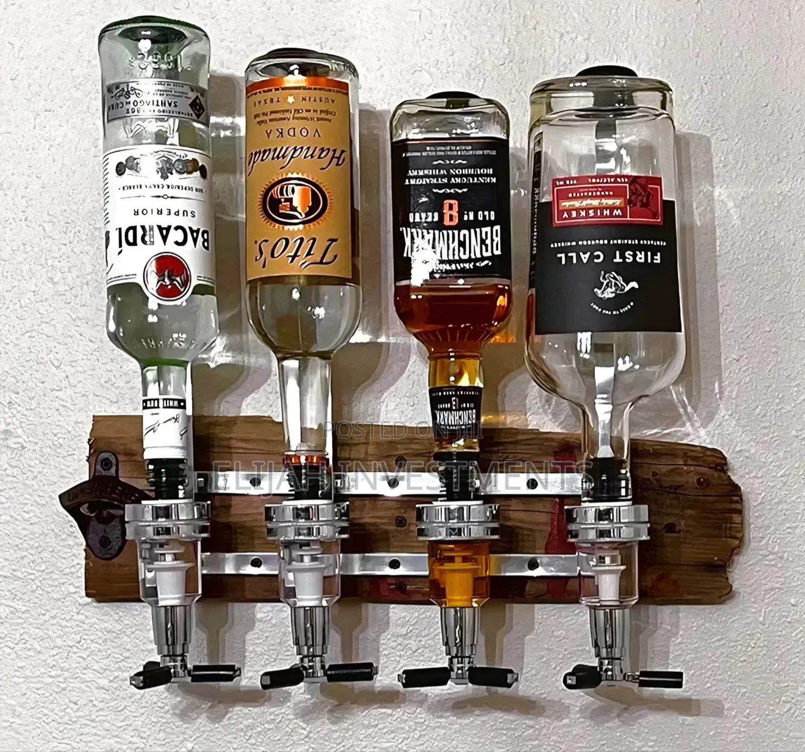 4-Bottle Wall-Mounted Liquor and Beverage Dispenser for sale - ELIJAH ...