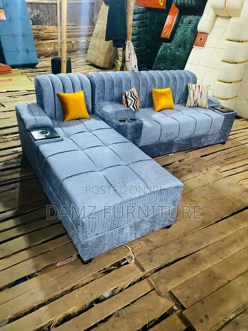 Lsofa With Golden Bottle Holders for sale - Price: USh 700,000 on Jiji ...