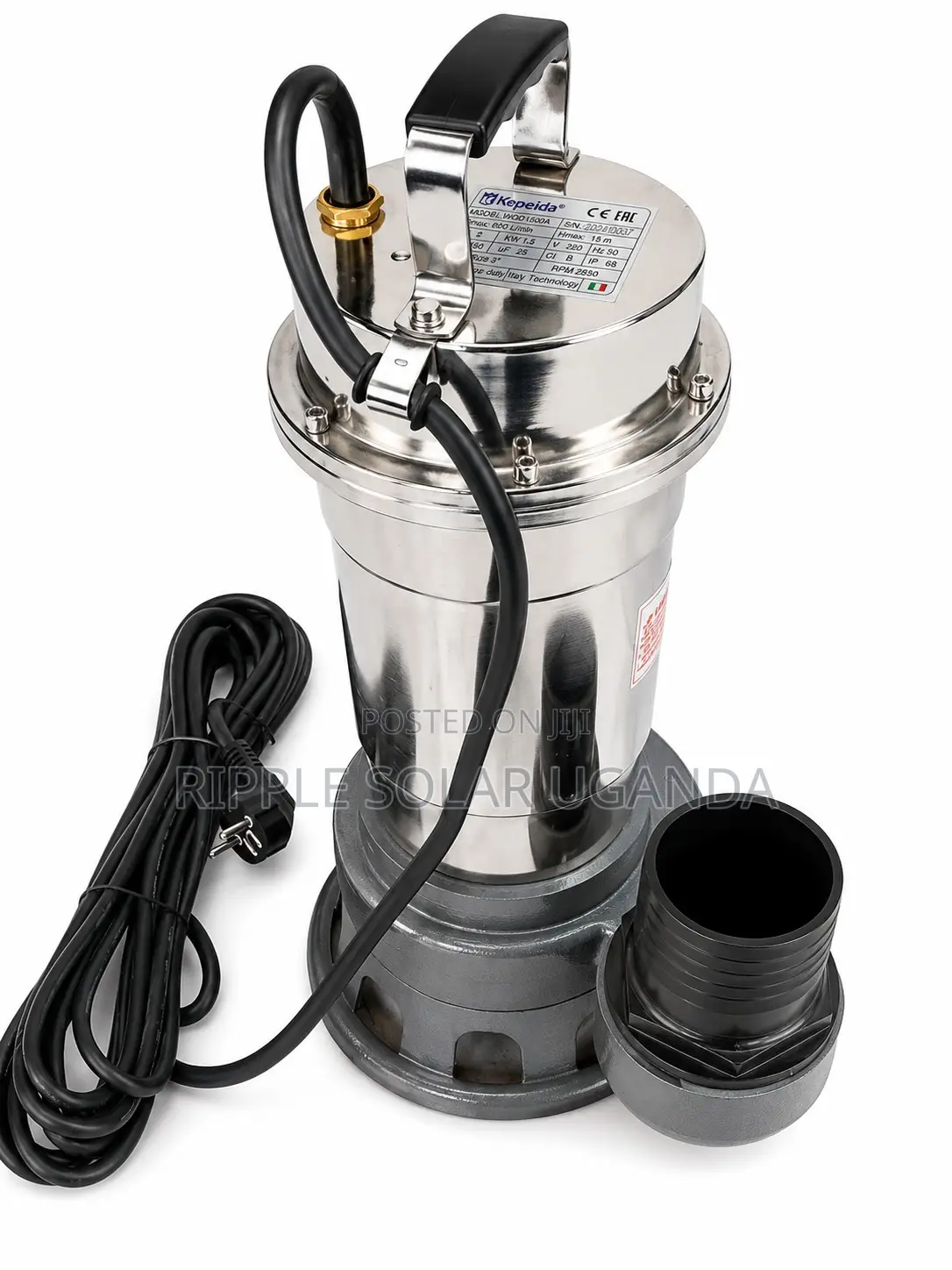 1500w Ac Submersible Sewage Pump 15m Head 36000l/H for sale - Ripple ...