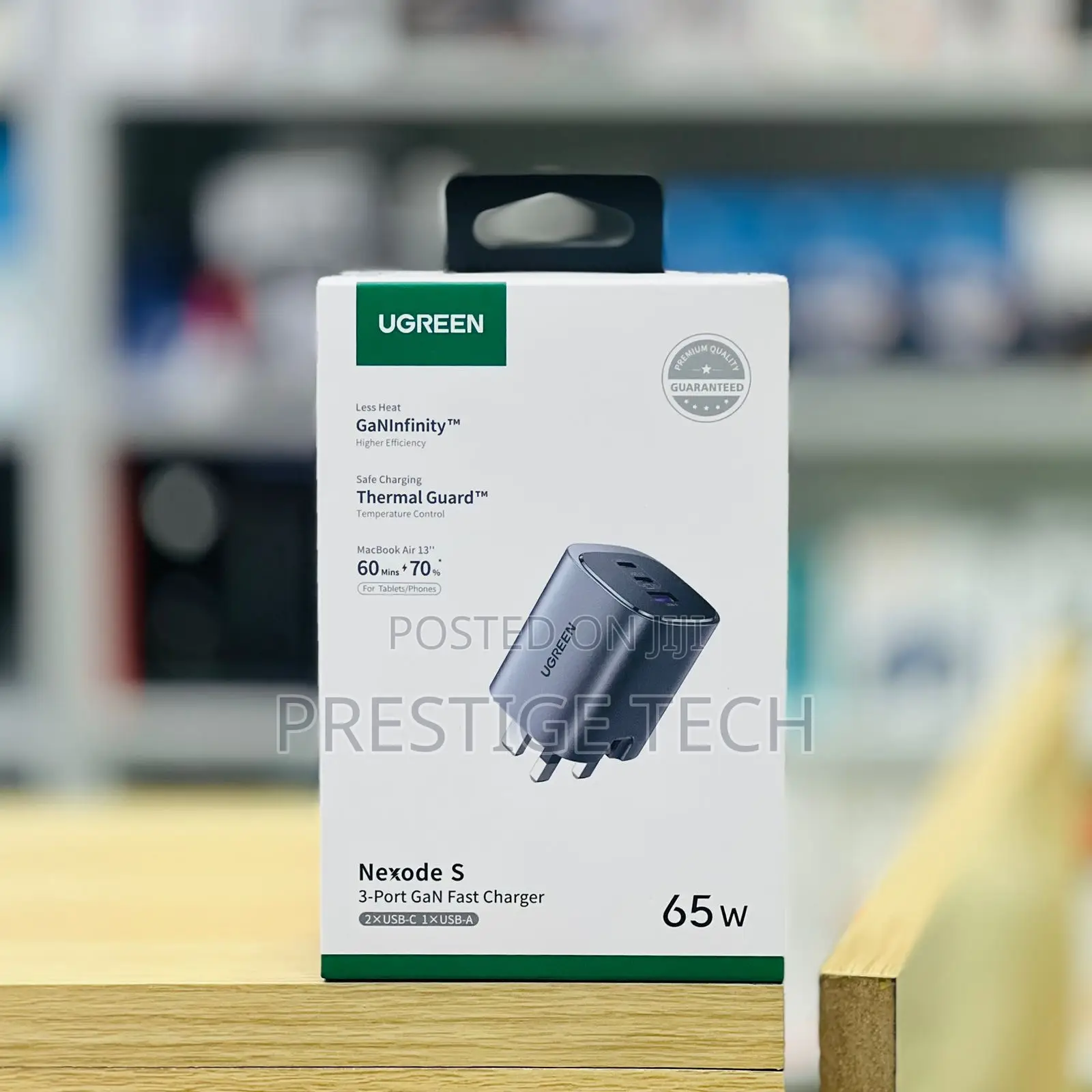 Ugreen Nexode 65w 3 Port Type C Charger, Foldable Wall Fast Charger ...
