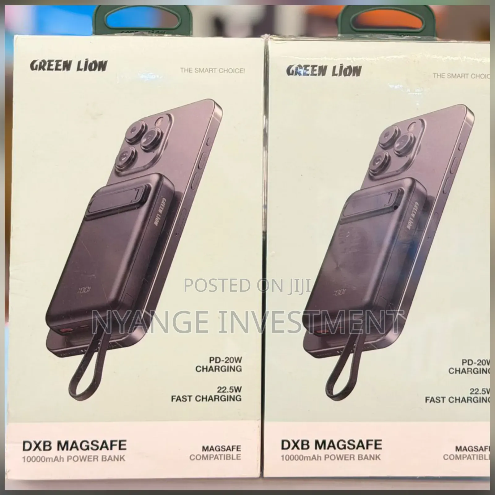 Green Lion Magsafe 10000mah Power Banks,Built-in Cables,Igital Display ...