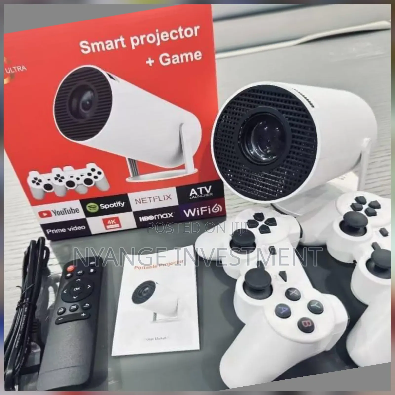 M300 Max Wireless Smart Projector Package With Two Game Controllers ...