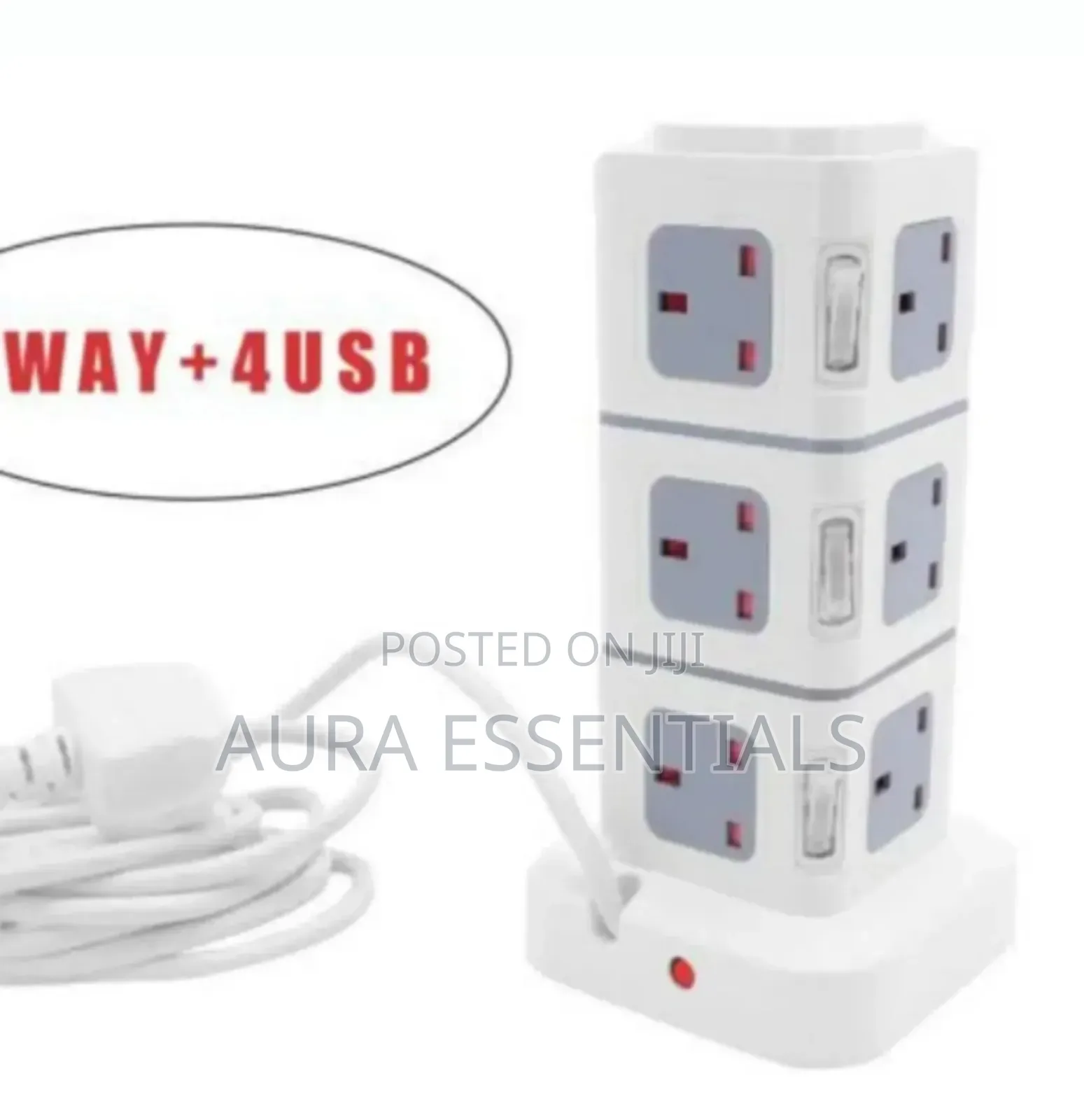 Vertical Tower Extension Lead With Multiple Sockets And Usb Ports ...