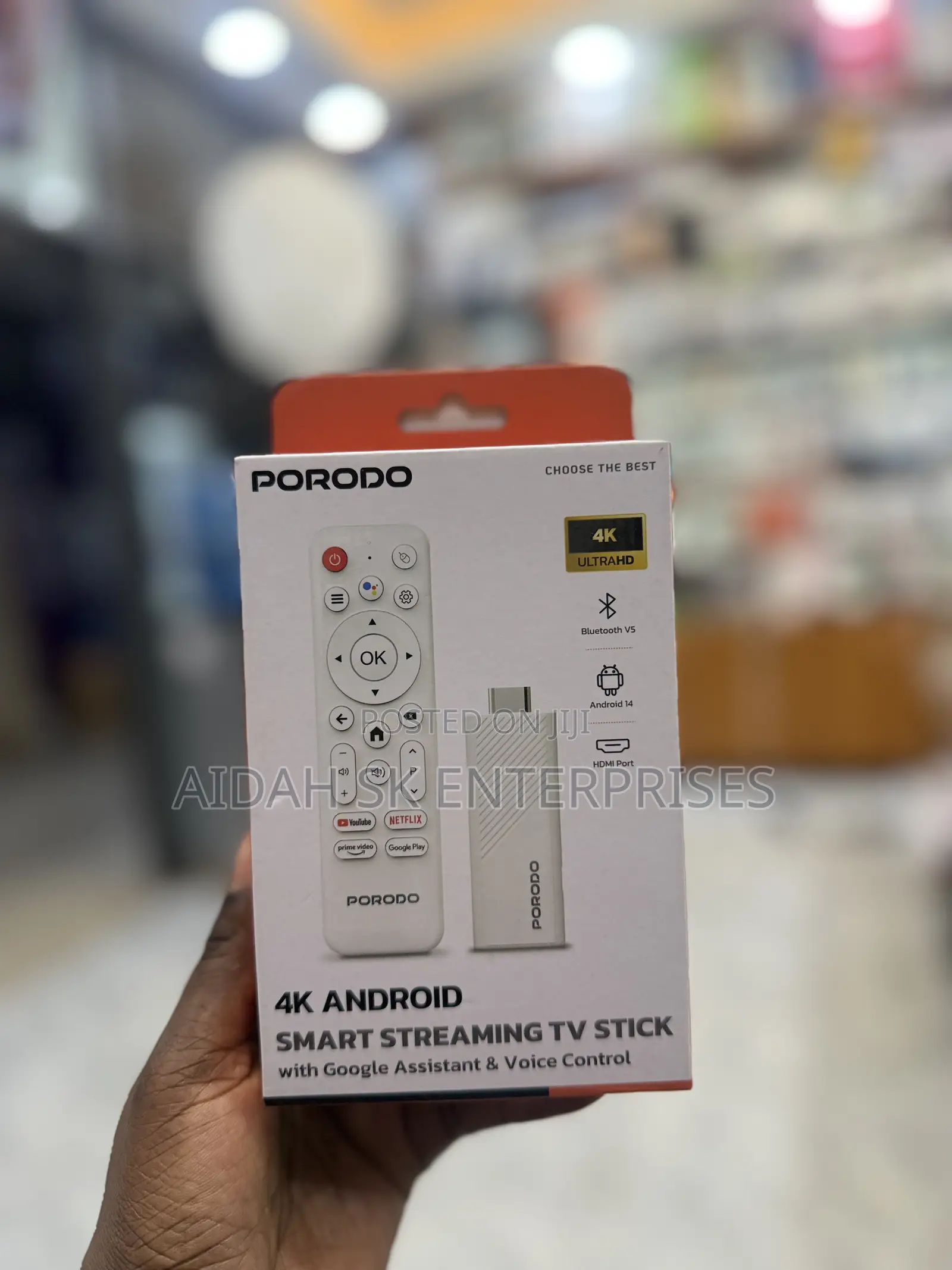 Porodo Android Smart Streaming Tv Stick White - Aidah Sk Enterprises ...