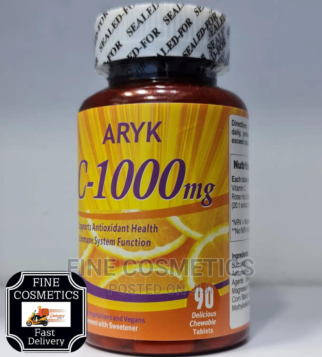 ARYK Vitamin C-1000mg Acorbic 90tabs for Health Skin System in Central ...