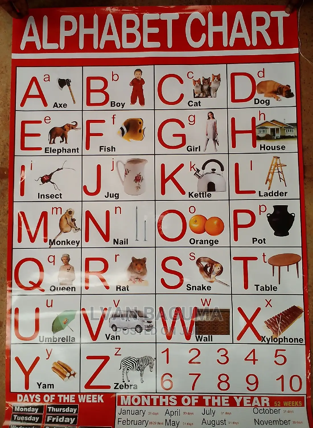 Alphabet Chart For Kids in Central Division - Toys, Lvan Baguma | Jiji.ug