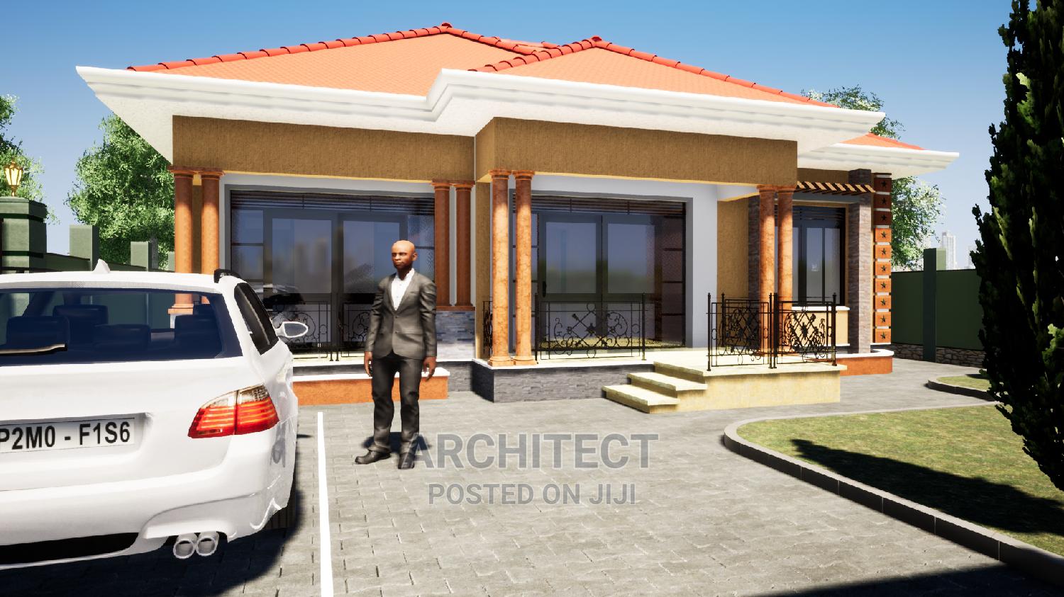 4 Bedroom House Design 50x100ft Plot Size In Kampala Building Services ARCHITECT 