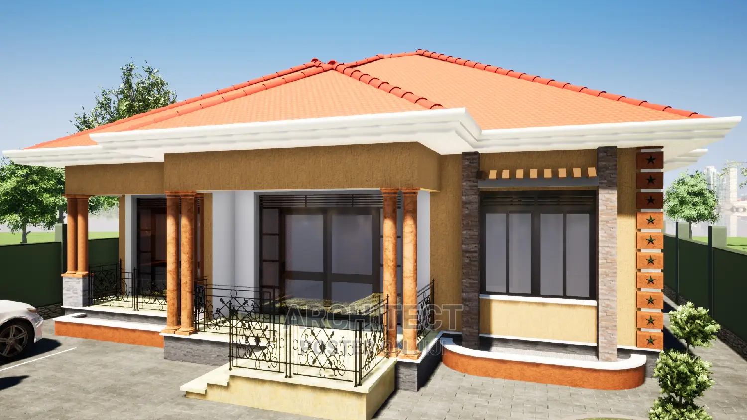 4 Bedroom House Design 50x100ft Plot Size in Kampala - Building & Trade ...